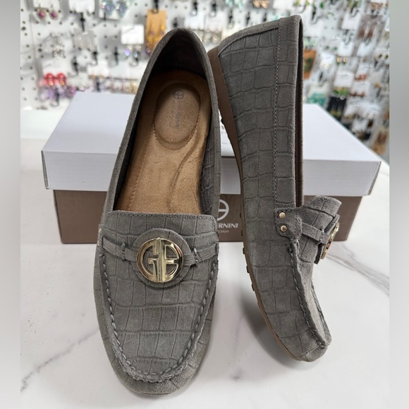 Giani Bernini | Shoes | Giani Bernini Gray Crocembossed Loafers | Poshmark
